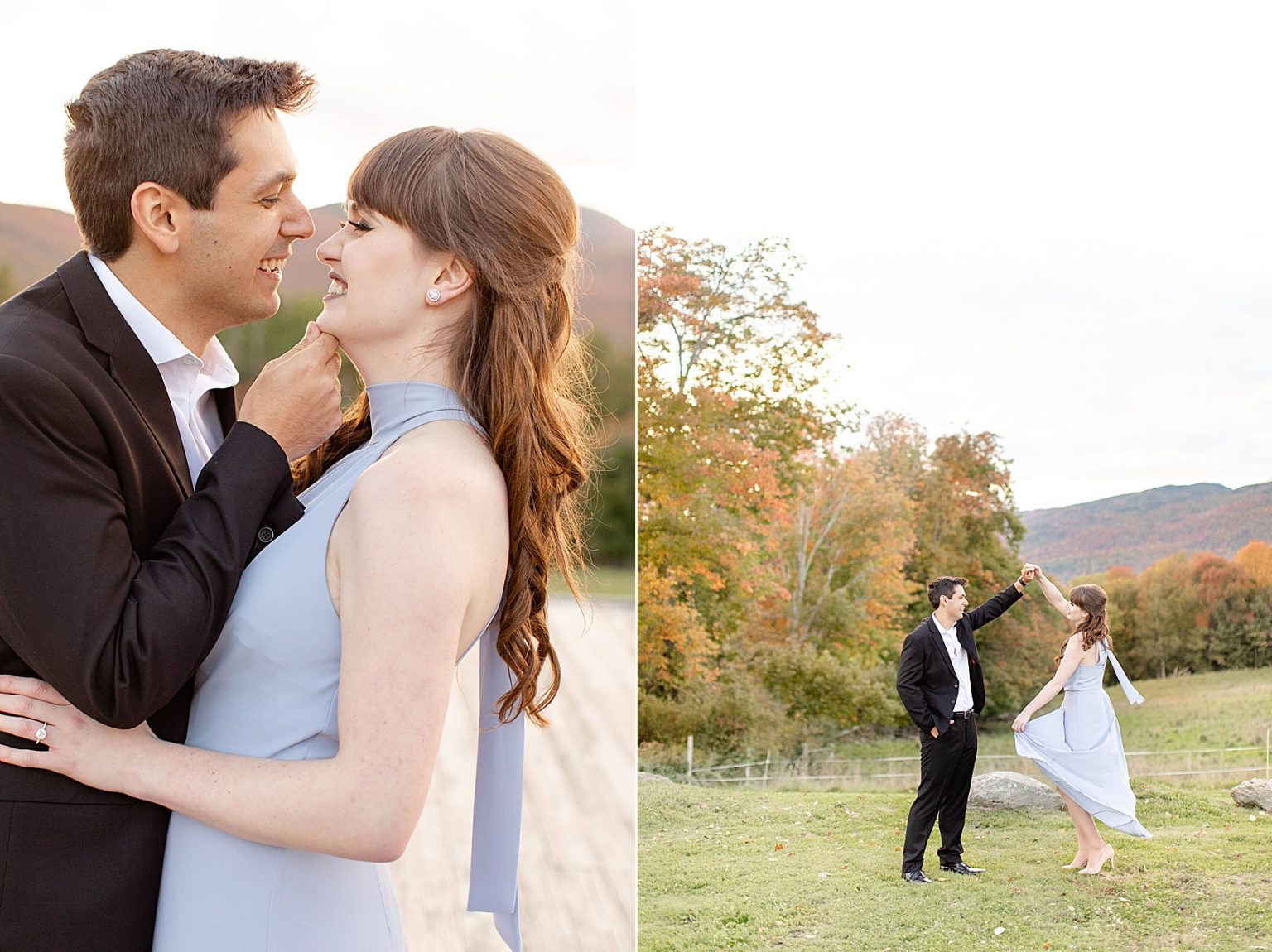 Vermont Fall Engagement Session at Stowe Mountain and Trapp Family ...