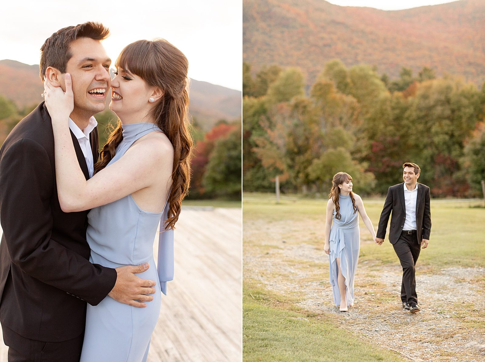Vermont Fall Engagement Session at Stowe Mountain and Trapp Family ...